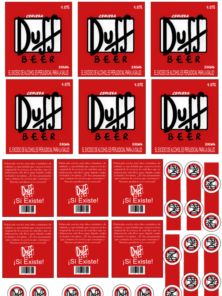 Cerveza Duff A4.PDF Version 1 | PDF | Cerveza | Bebida
