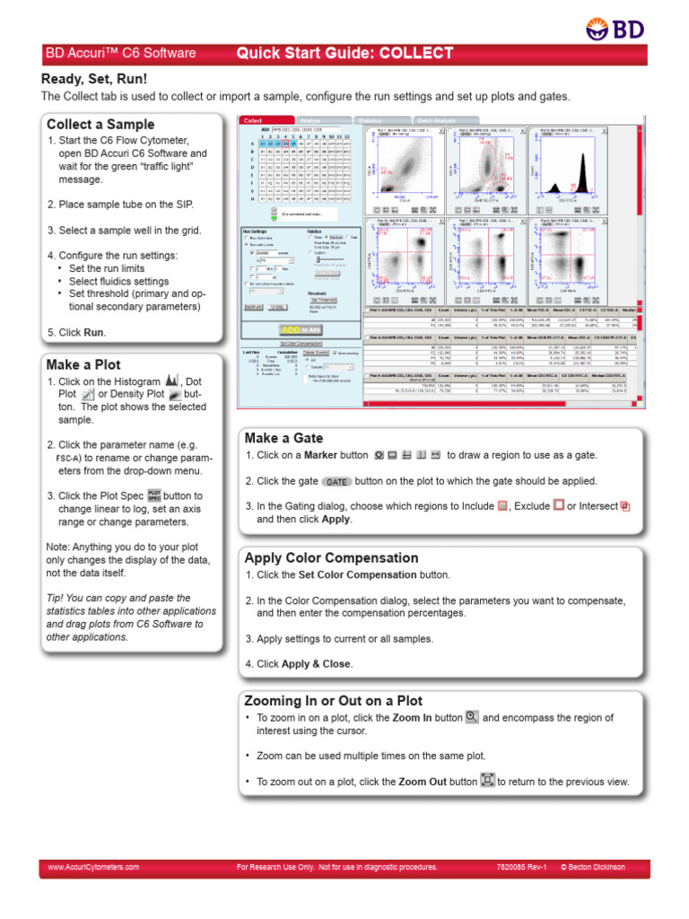 BD Accuri QuickStartGuide Collect | PDF