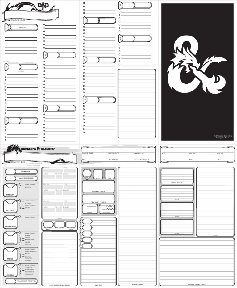 Legal-Size Spellcasting Sheet | PDF | Storytelling | Role Playing