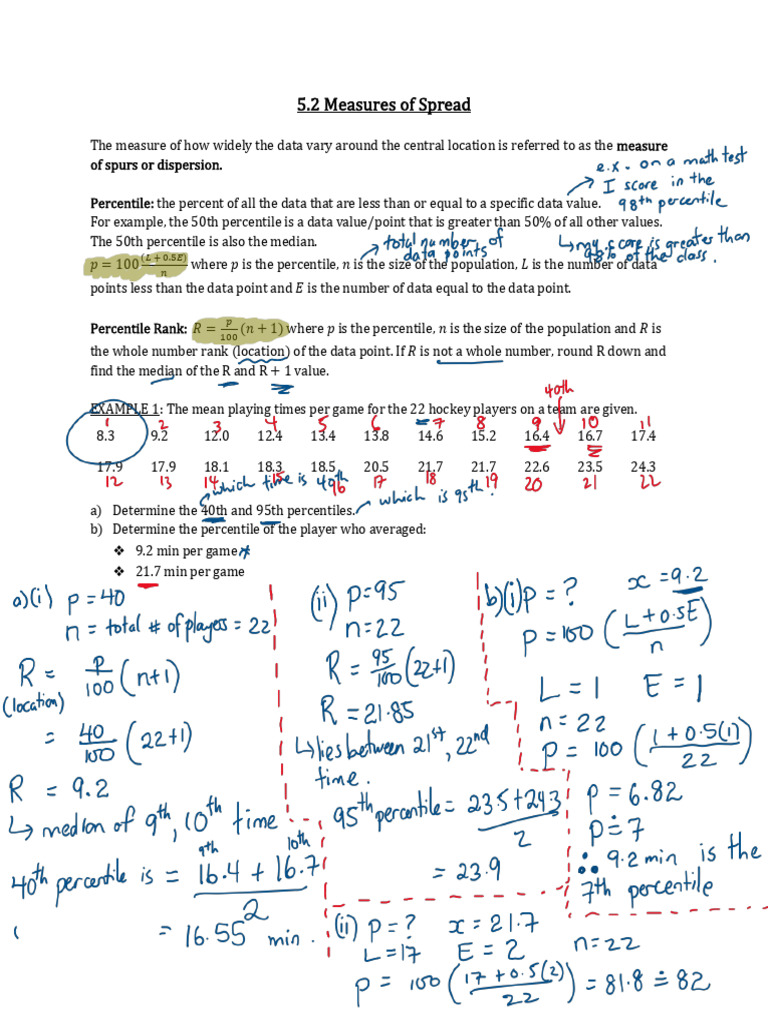 Statistics: Measures of Spread | PDF | Quartile | Robust Statistics