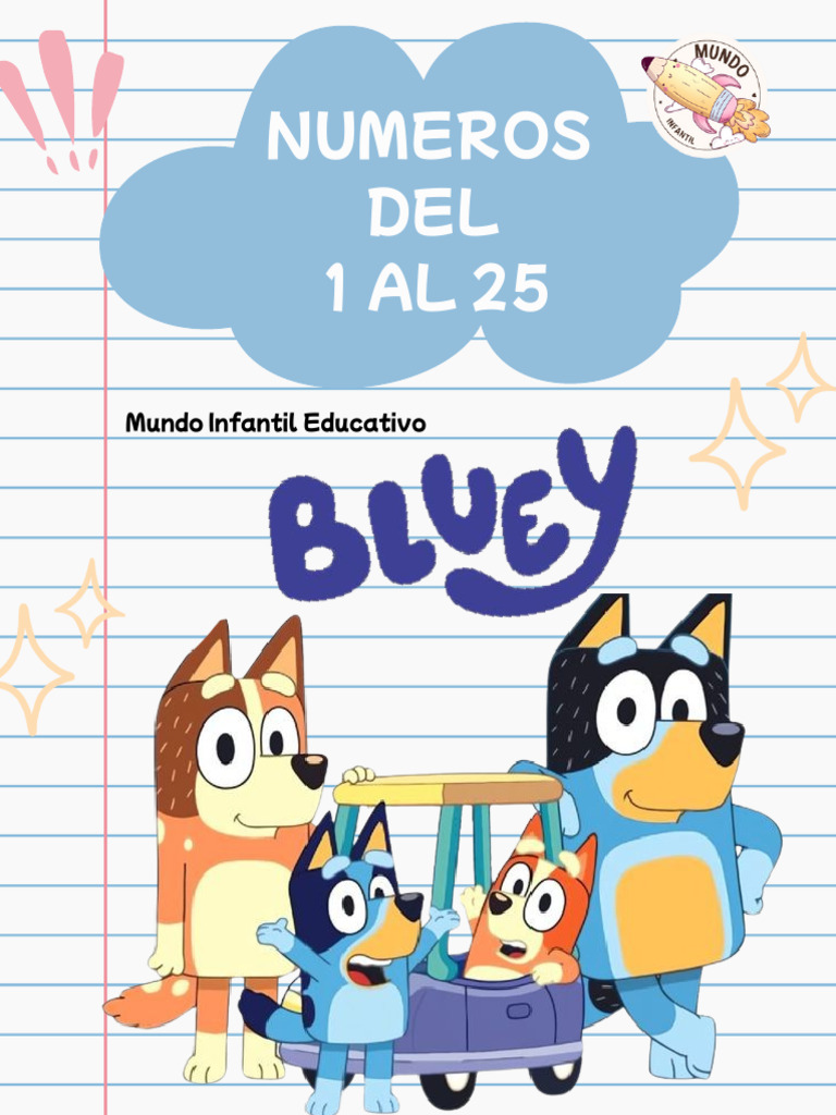 Bluey - Trazo Numeros 1-25.mundo Infantil Educativo 20250128 122953 ...