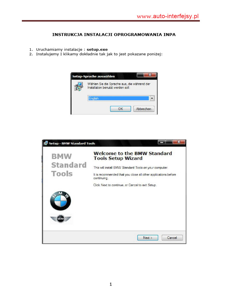 Instrukcja Instalacji Programu Inpa | PDF