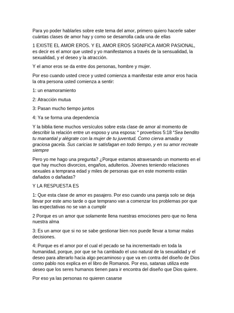 Tipos de Amor: Eros, Filial y Agape | PDF | Amor