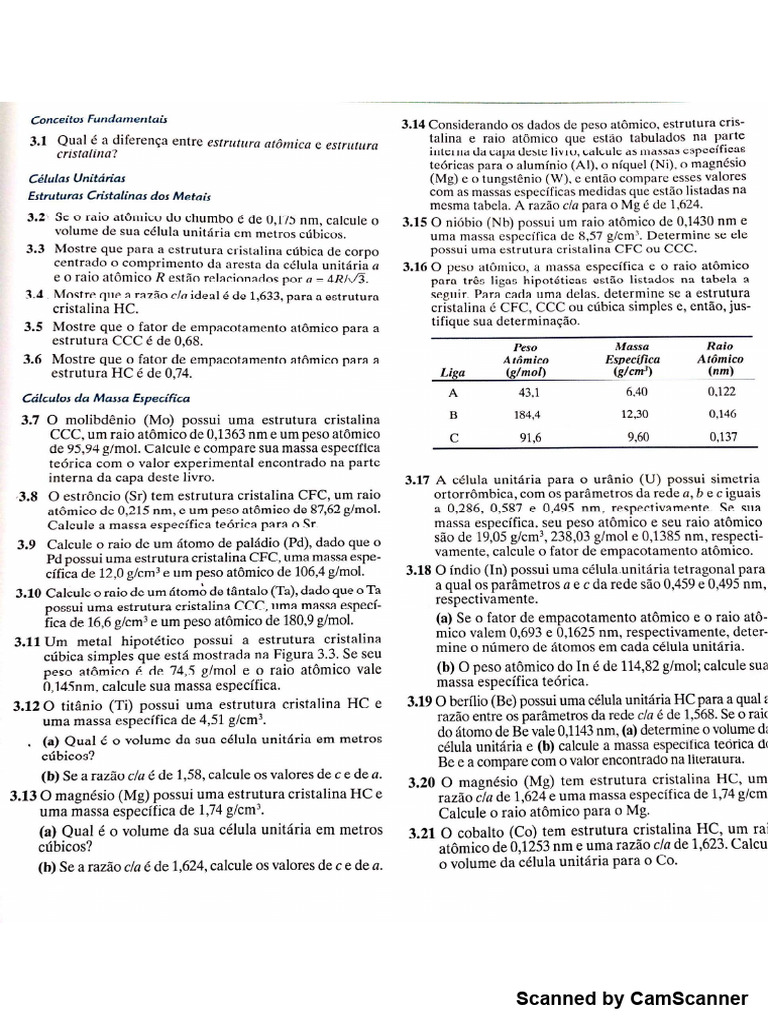 Exercícios Cap. 3 | PDF