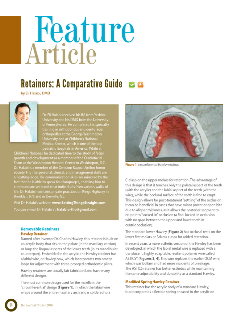 Overview of Removable Retainers | PDF | Dentistry Branches | Orthodontics