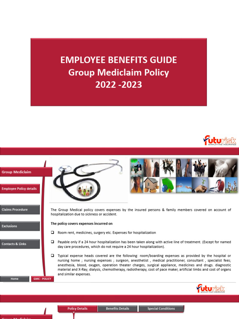 Employee Group Mediclaim Policy 2022-2023 | PDF | Hospital | Insurance