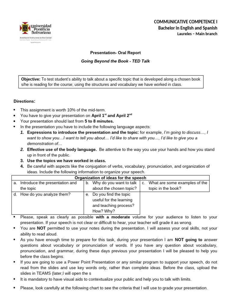 Guidelines For TED Talk | PDF | Vocabulary | Speech