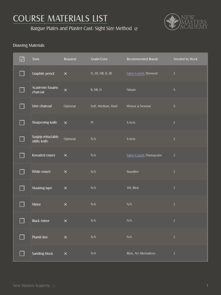 bargue_plates_and_plaster_cast_materials_dk | PDF | Stationery ...