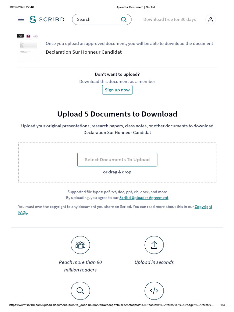 Upload A Document - Scribd | PDF | Scribd | Software