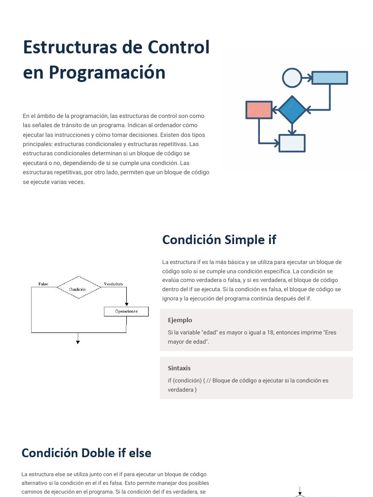 Estructuras de Control en Programación | PDF | Flujo de control ...