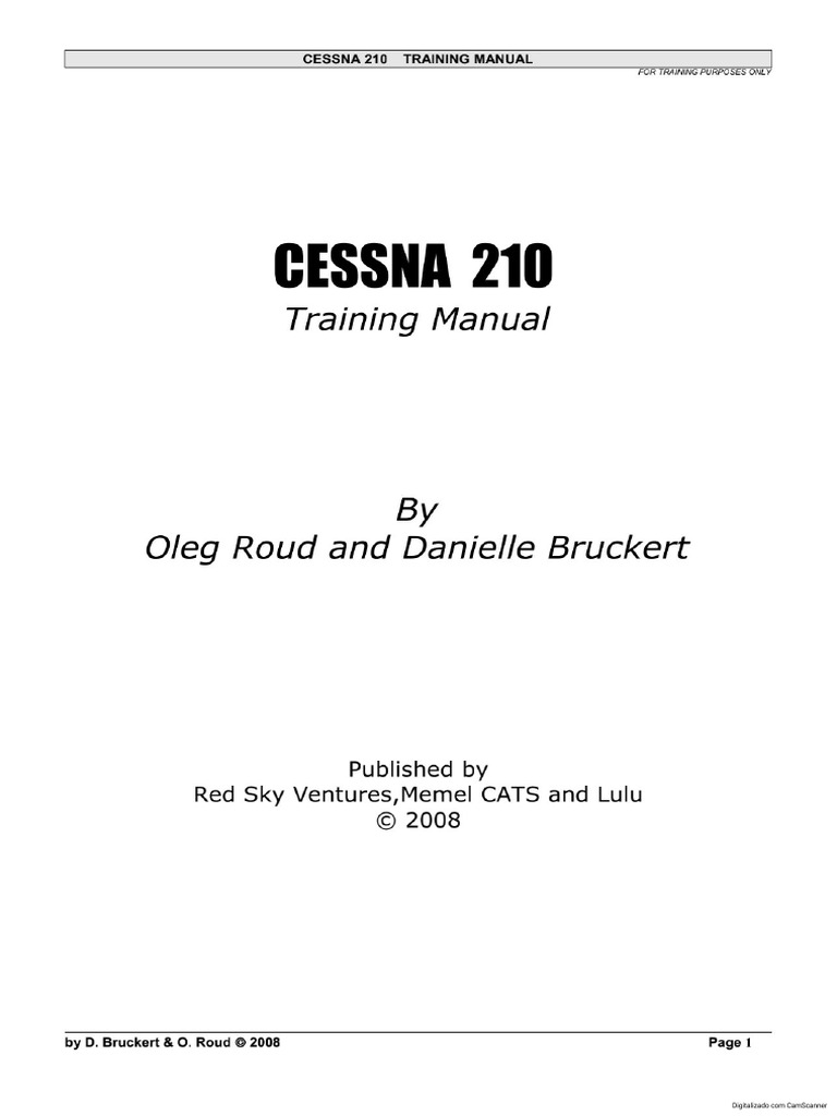Cessna 210 Training Manual Sample | PDF