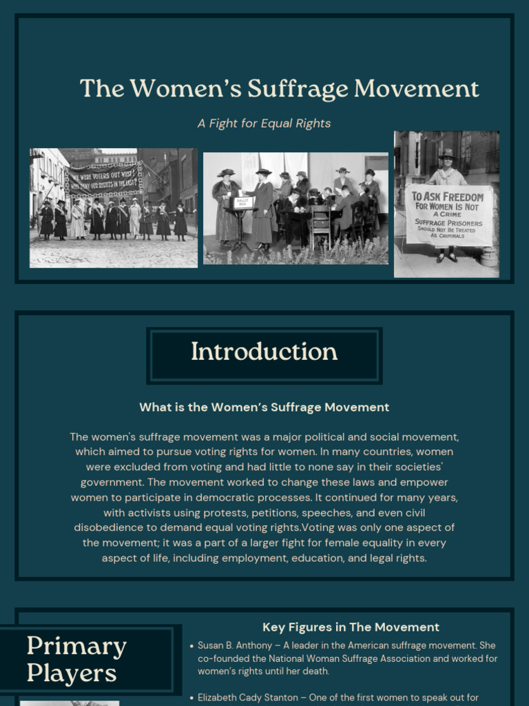 Womens Suffrage Movement | PDF | Women's Suffrage | Woman