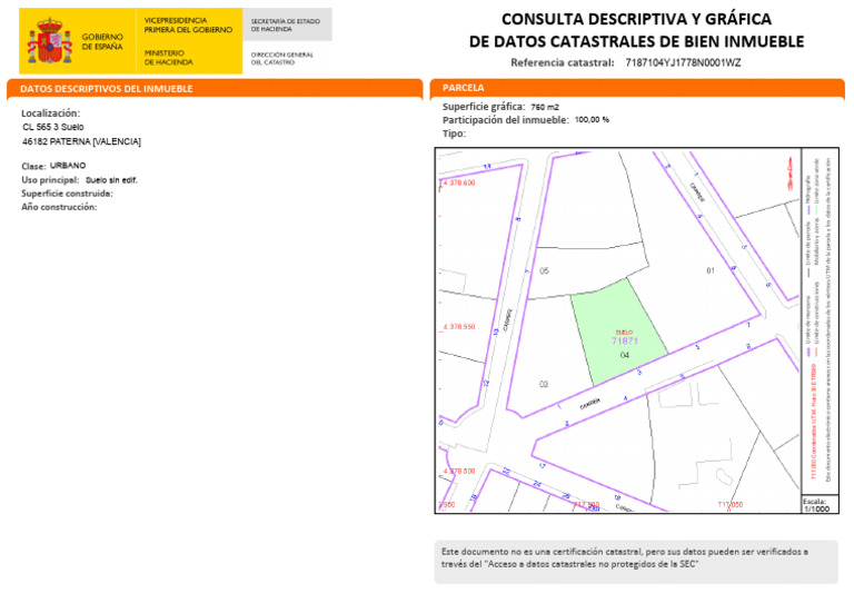 Datos Catastrales de Bien Inmueble | PDF | Tecnología geográfica ...