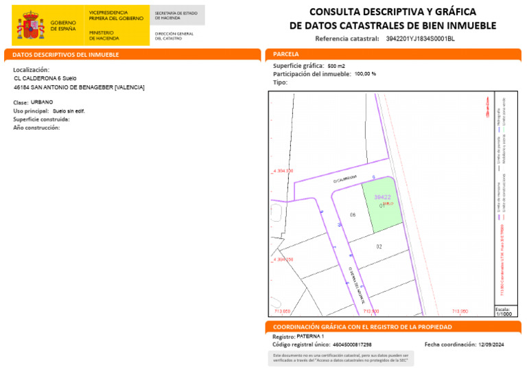 Datos Catastrales de Inmueble | PDF | Derecho y economía | Bienes raíces