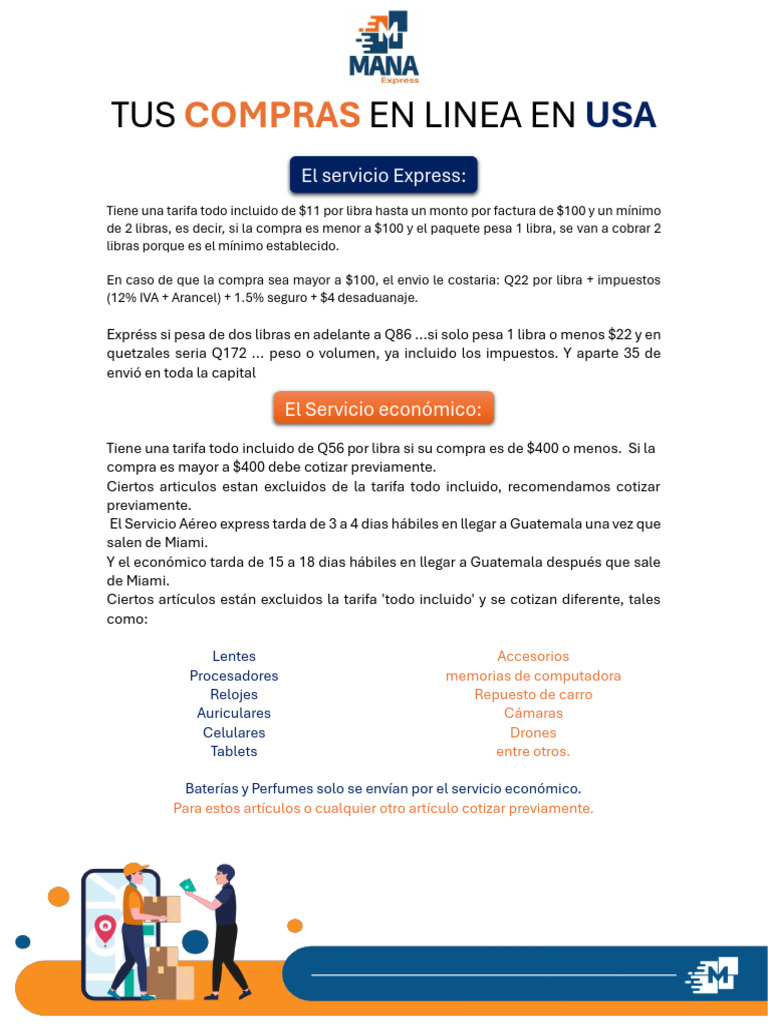 Servicios Mana Express | PDF