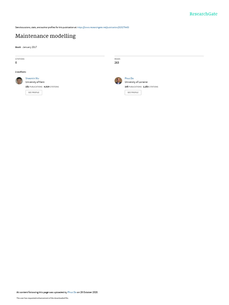 Maintenance Modelling Insights | PDF | Reliability Engineering ...