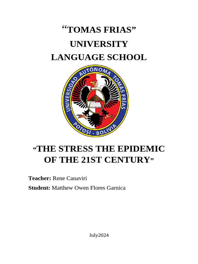 Examen Final Matthew Owen Flores Garnica | PDF | Stress (Biology) | Anxiety