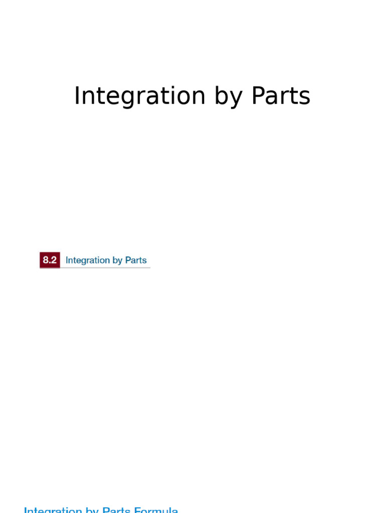 5- Integration by Parts | PDF