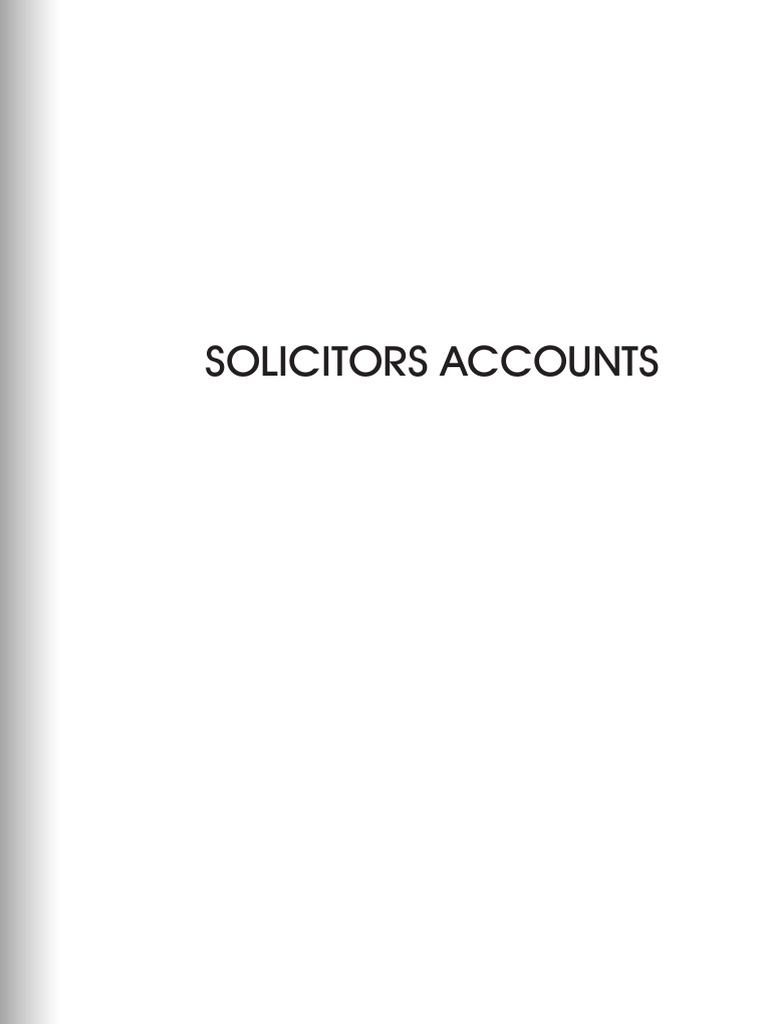 Solicitors Accounts | PDF | Debits And Credits | Expense