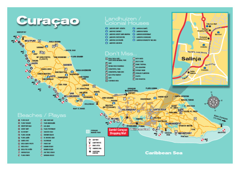 Curaçao Tourist Map Highlights | PDF