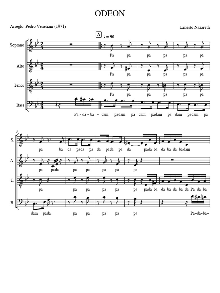 ODEON Transcripción SATB | PDF