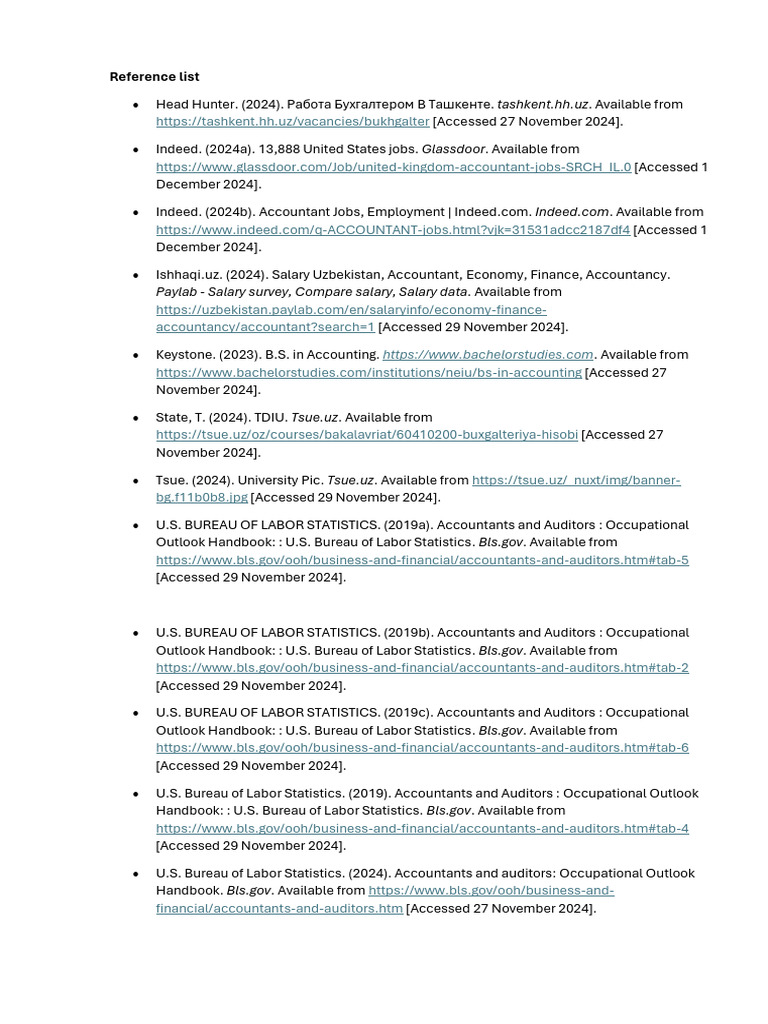 Reference list | PDF | Economies | Labor