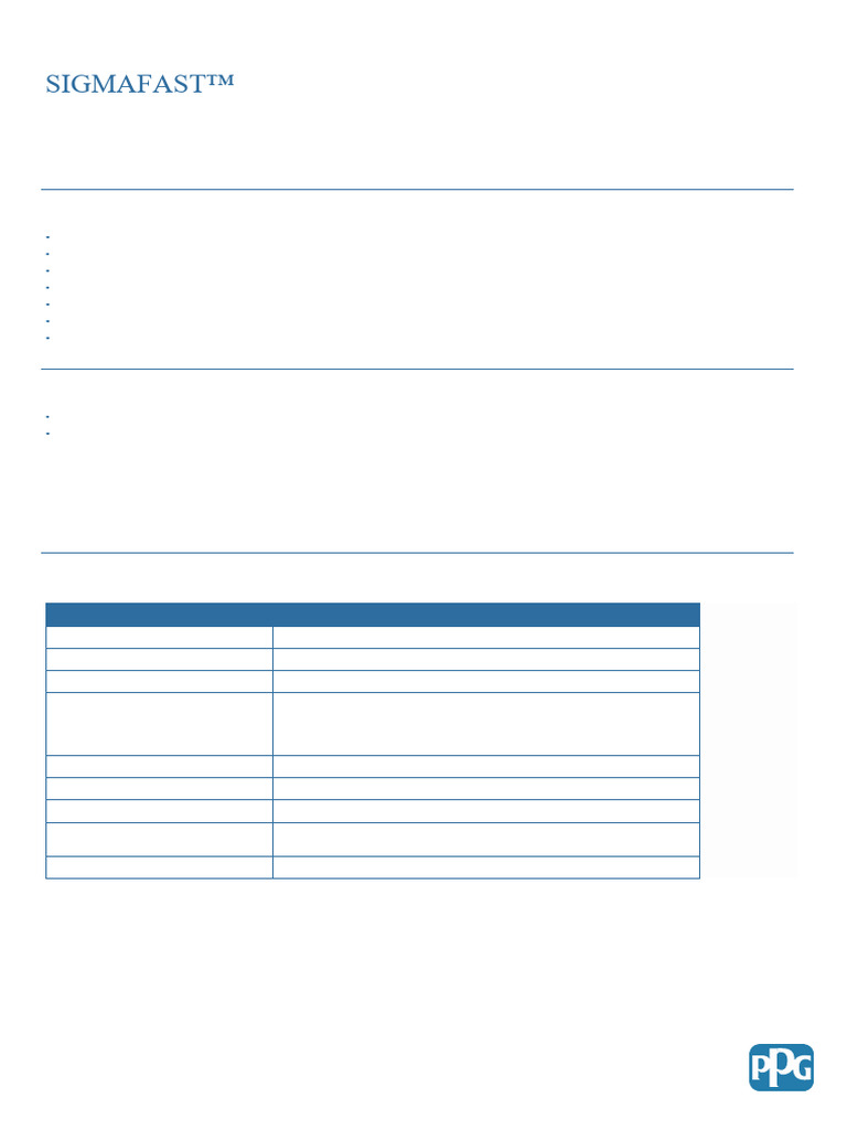 Ficha Tecnica de Recubrimiento Aplicado - Certificado Sigmafast 278 | PDF | Legal Liability | Paint