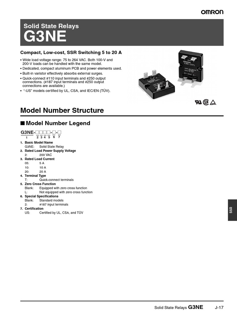 k062 G3ne Solid State Relays Datasheet en | PDF | Relay | Alternating Current