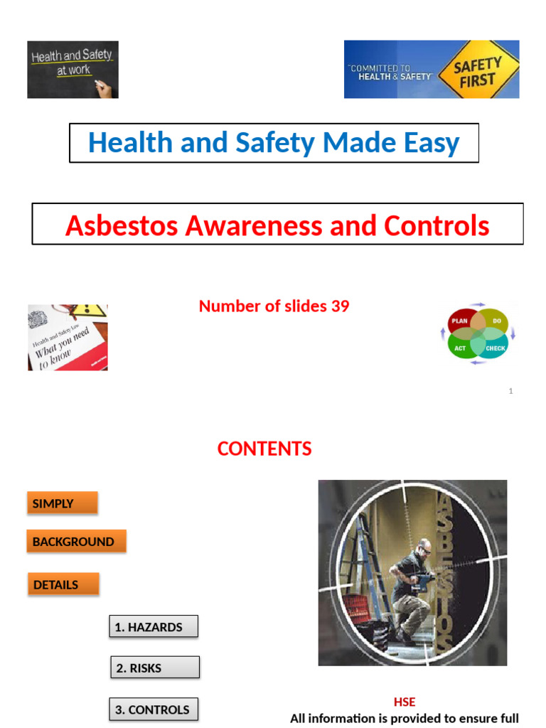 Asbestos Awareness and Safety Controls | PDF | Asbestos | Roof
