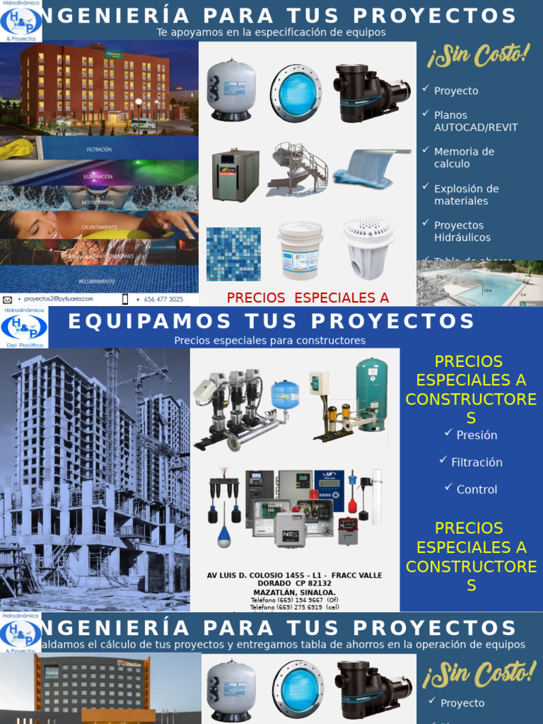Piscinas y Bombeo Constructores | PDF