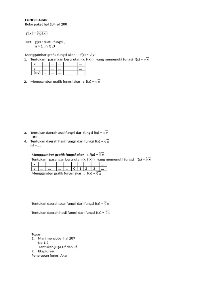 Fungsi Akar | PDF