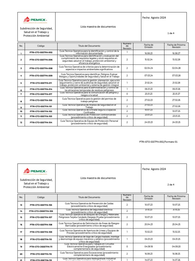 Documentos de Seguridad y Salud Laboral | PDF