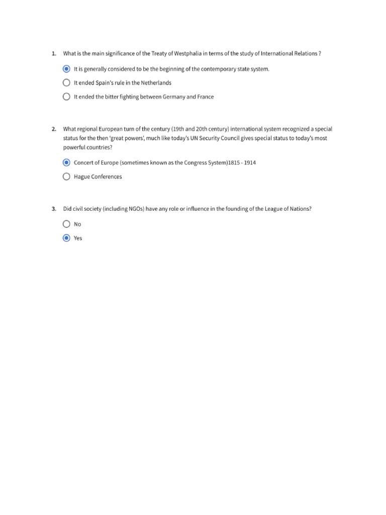 quiz week 1 International Org Management | PDF