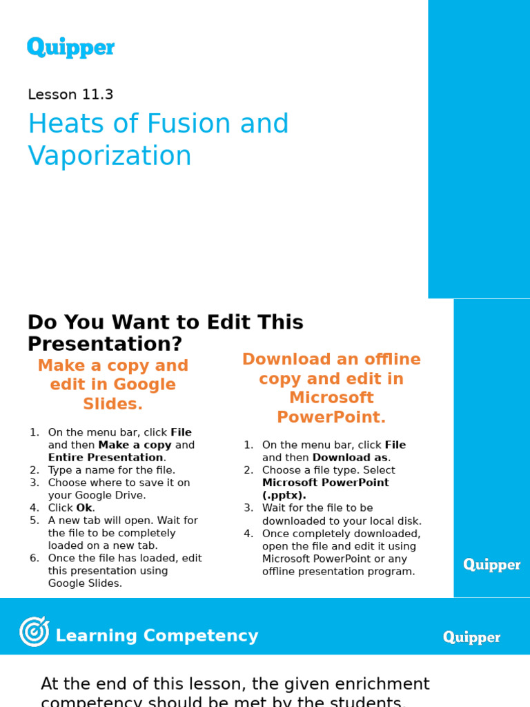 Heats of Fusion and Vaporization Science 8 | PDF | Evaporation | Heat