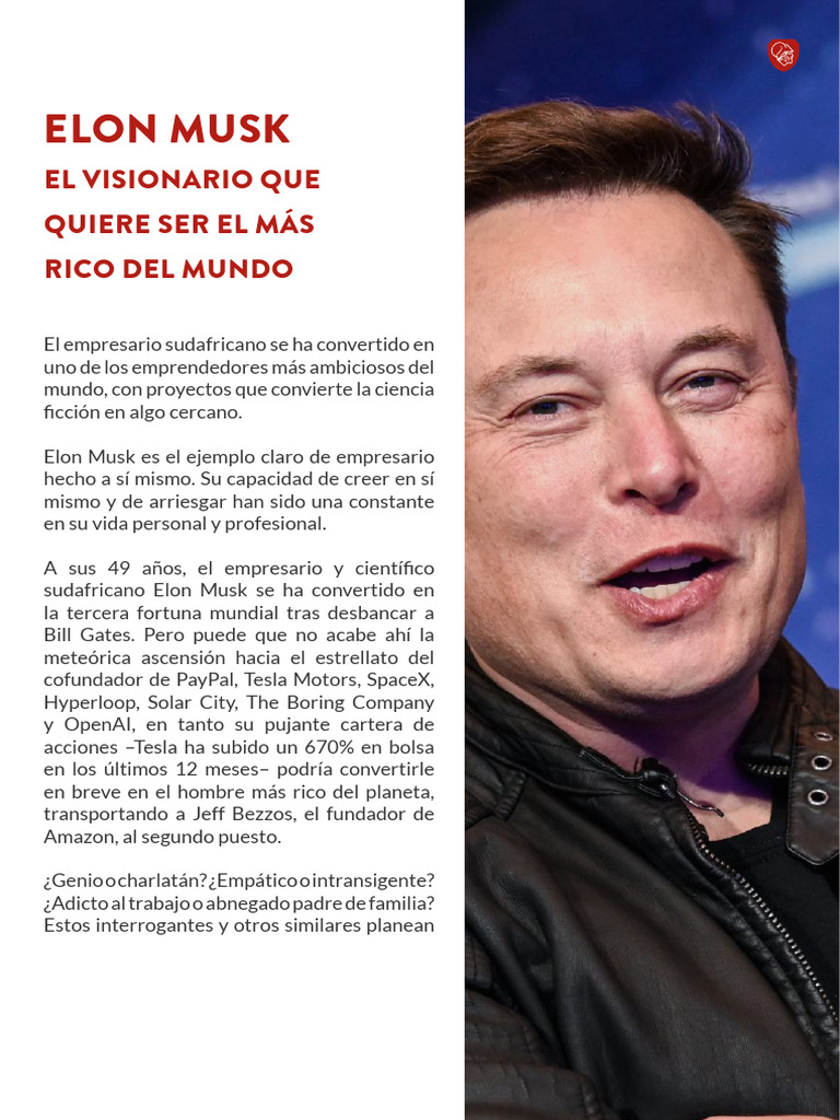Elon Musk: El camino hacia la riqueza | PDF | Elon Musk | Hyperloop