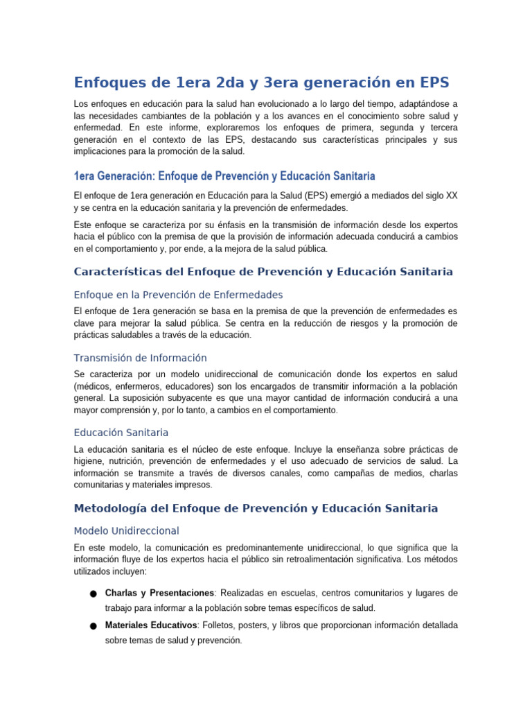 Enfoques en Educación para la Salud | PDF | Comportamiento | Enfermería