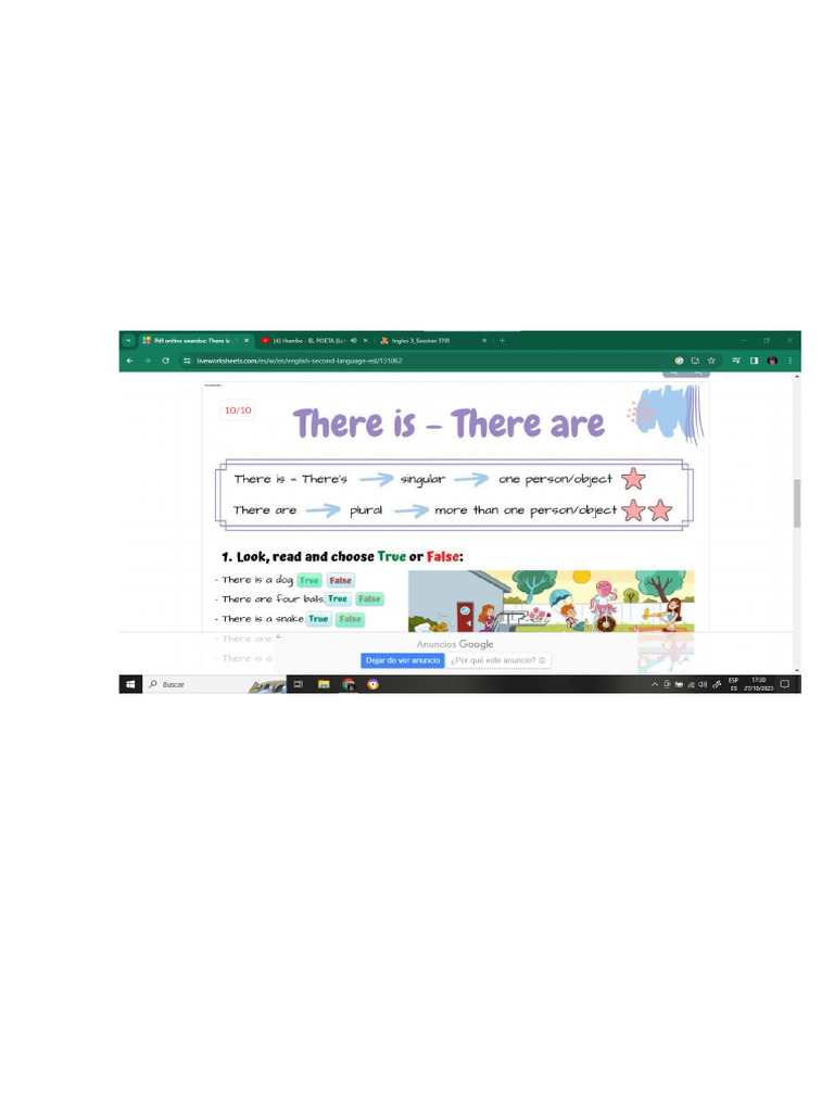 There Is - There Are - Liveworksheets (Homework) | PDF