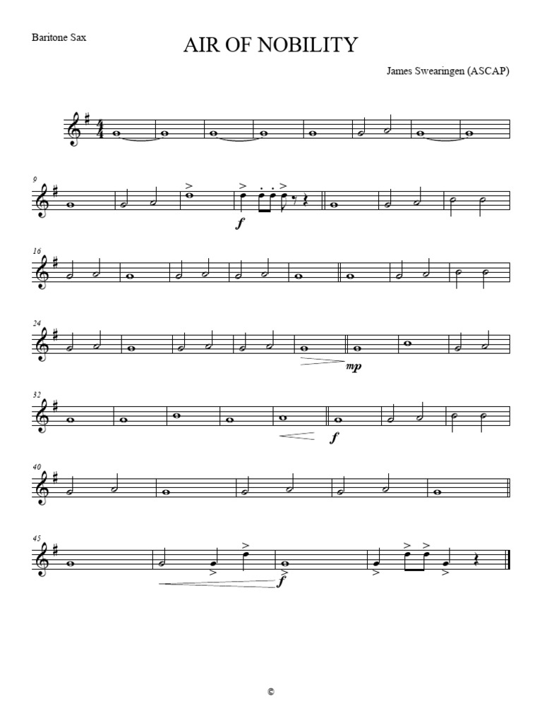 Air of Nobility - Baritone Sax | PDF