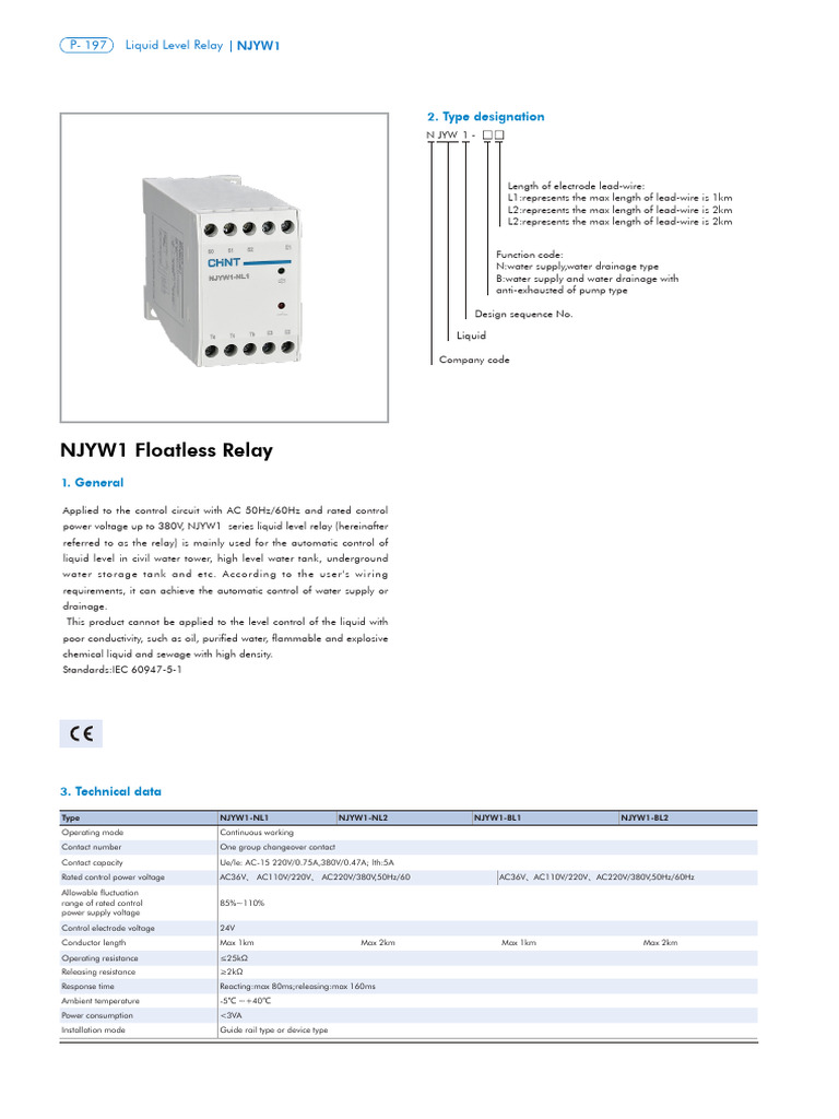 Liquid Level Relay Guide | PDF | Relay | Water