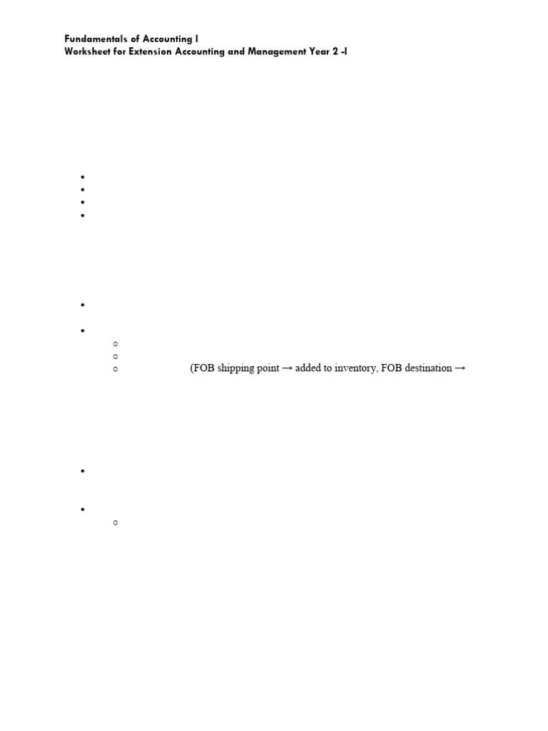 Worksheet On Merchandise & Cash | PDF | Expense | Revenue