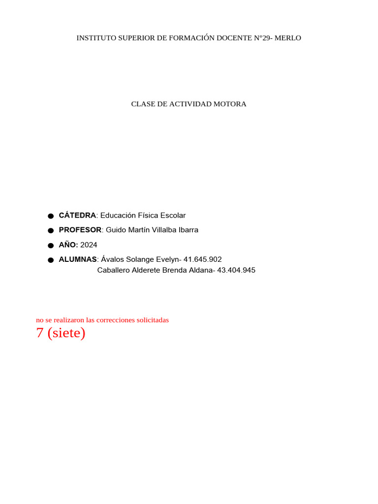 TP2-3ra Correccion-Avalos, Caballero Alderete - Inicial | PDF | Educación de la primera infancia