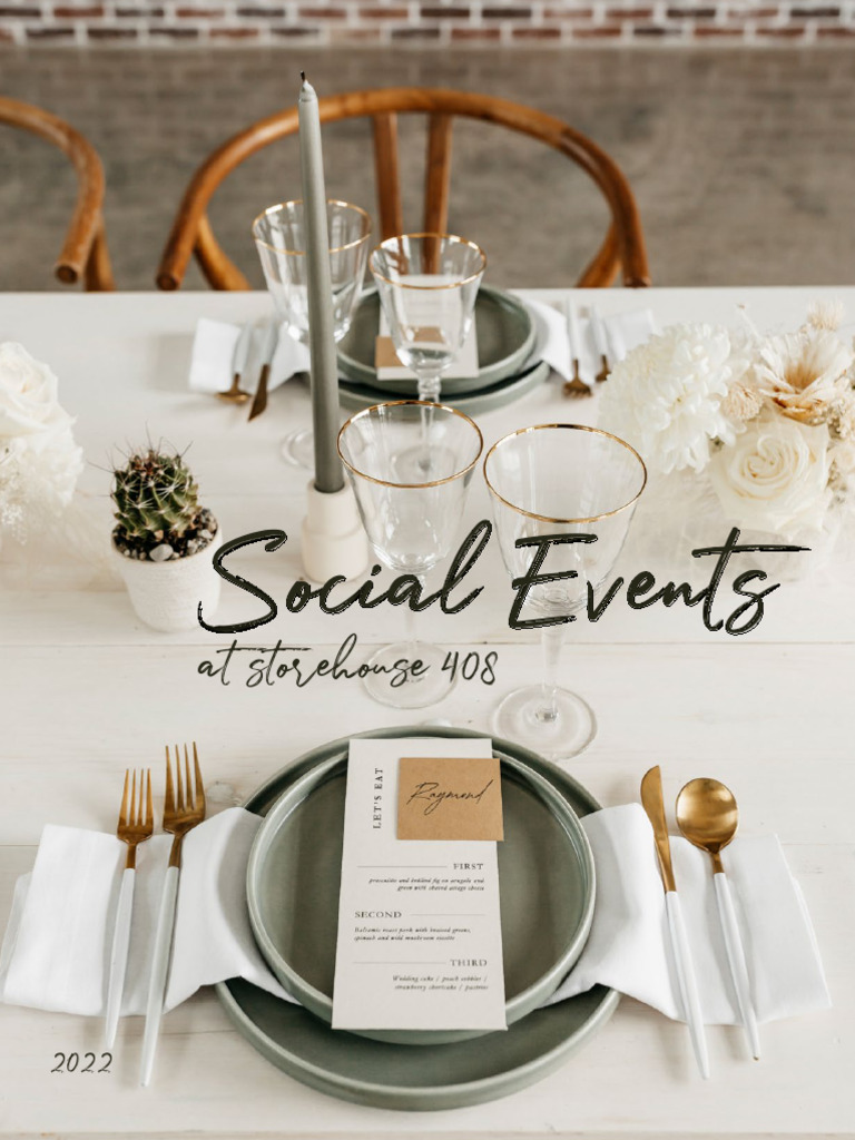 Social Events at Storehouse 408 | PDF | Menu | Chef