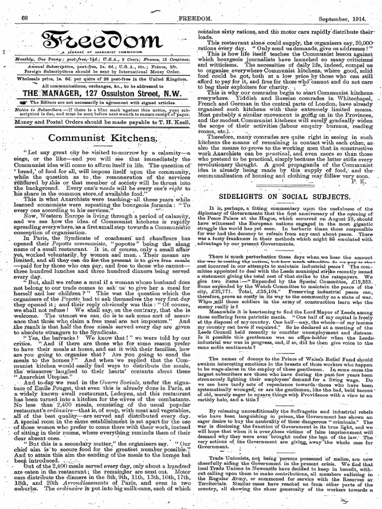 Communist Kitchens Initiative | PDF