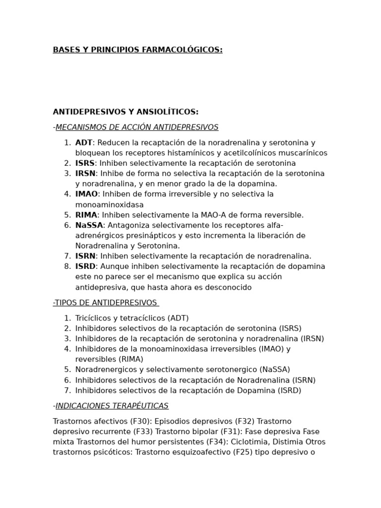 mapa neuro | PDF | Antipsicótico | Antidepresivo