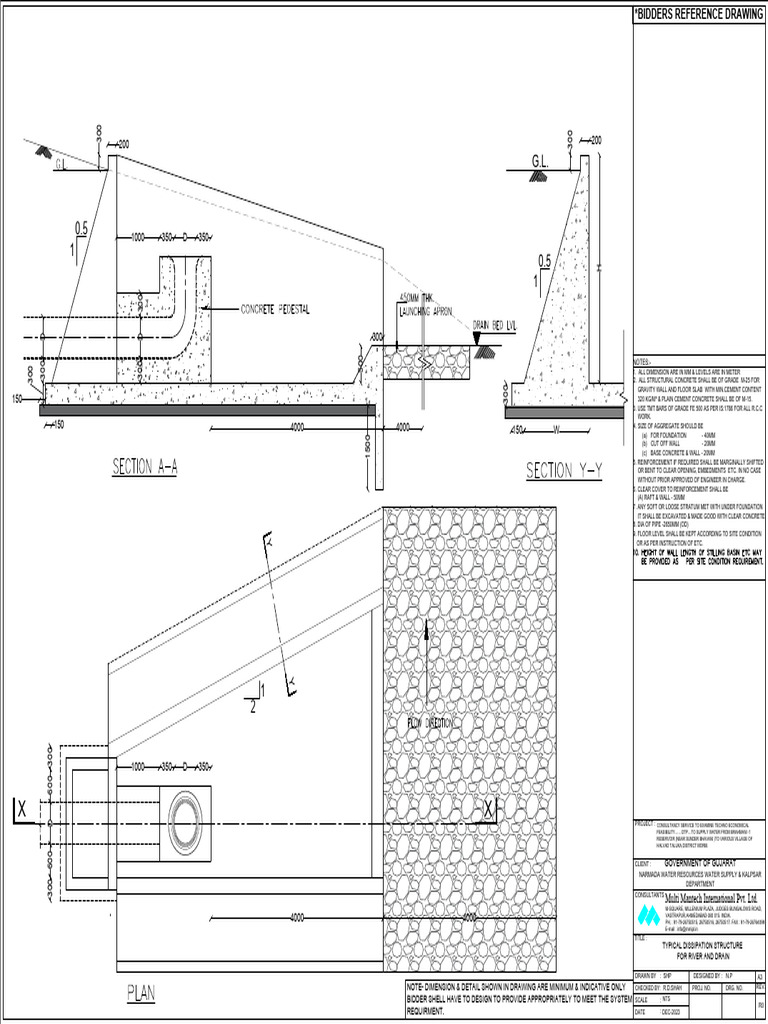 22 TYPICAL DRAWING FOR DISSIPATION STRUCTURE-Model | PDF | Concrete ...