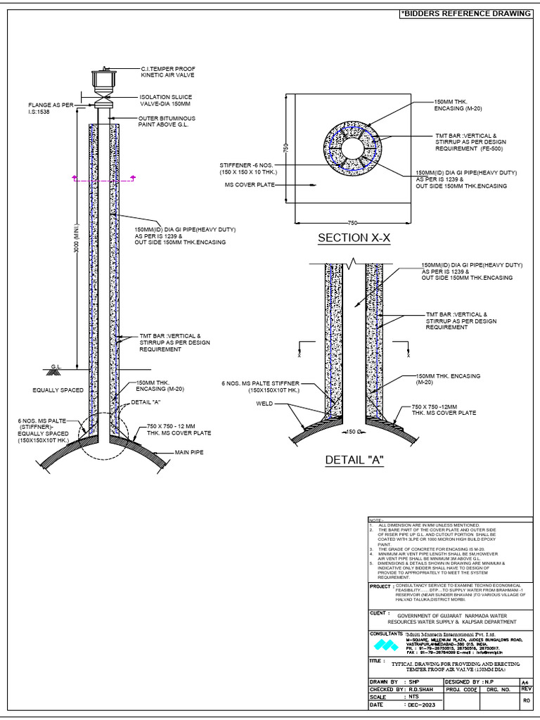 24B TYPICAL DRAWING FOR PROVIDING AND ERECTING TEMPER PROOF AIR VALVE ...