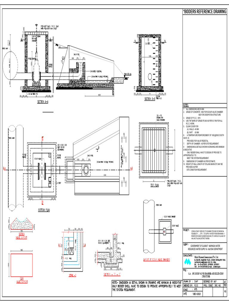 Scour Valve Chamber Design Specifications | PDF