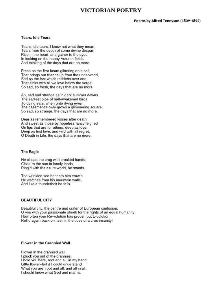 Victorian Poetry Selection | PDF | Angel