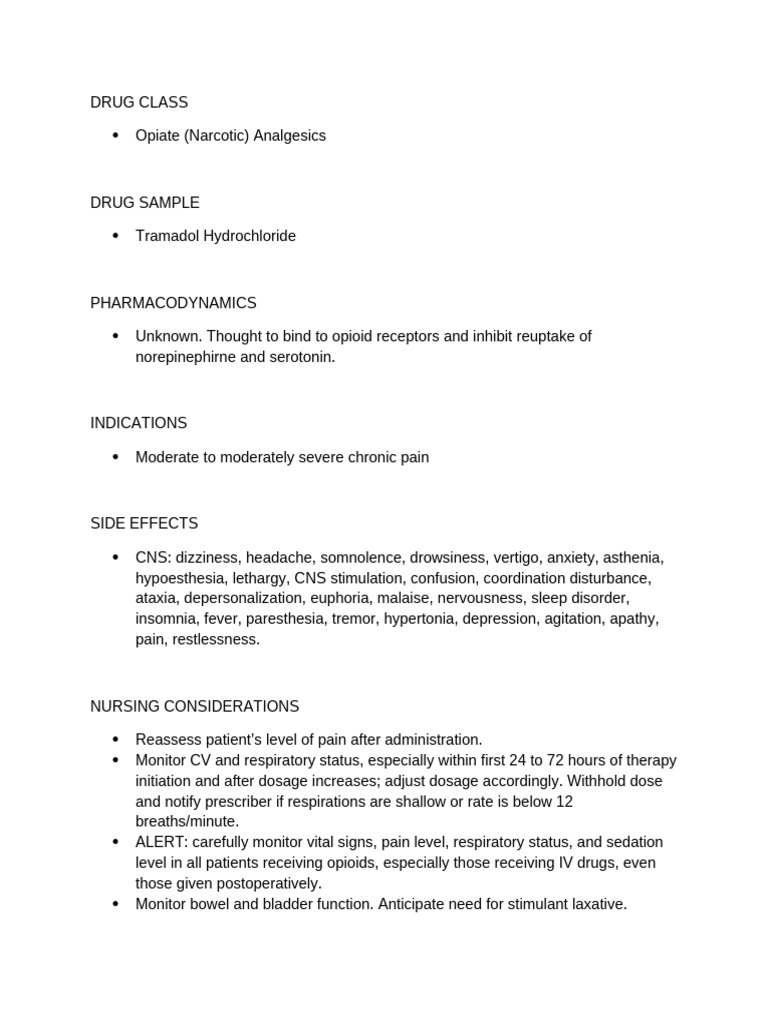 Drug Study Draft | PDF | Opioid | Psychoactive Drugs