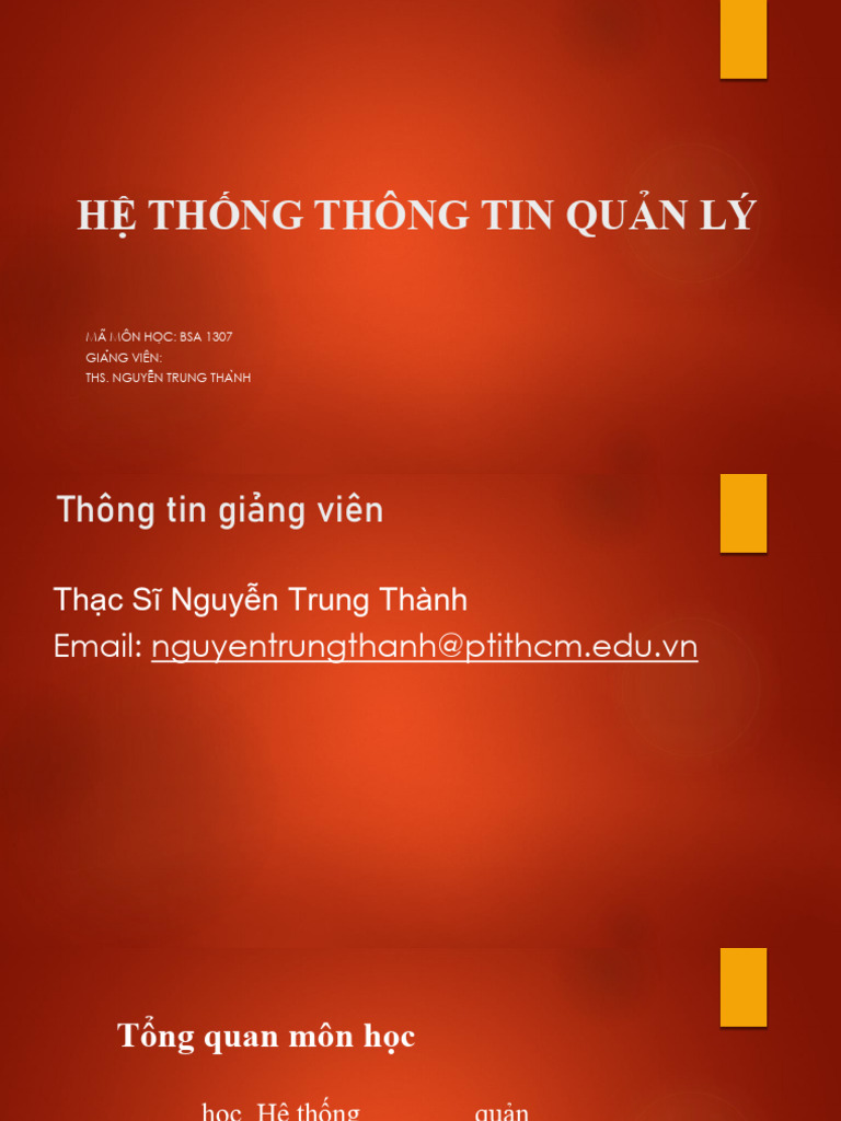 HTTTQL Tuan 1 2 | PDF